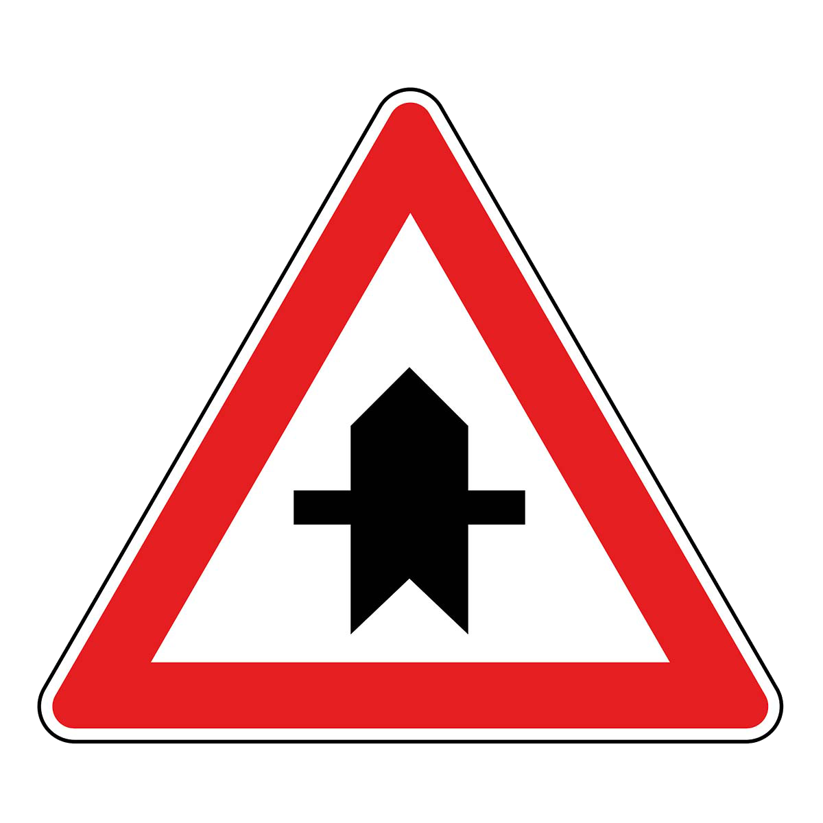 Vorfahrt Gewahren Schild Mit Pfeil